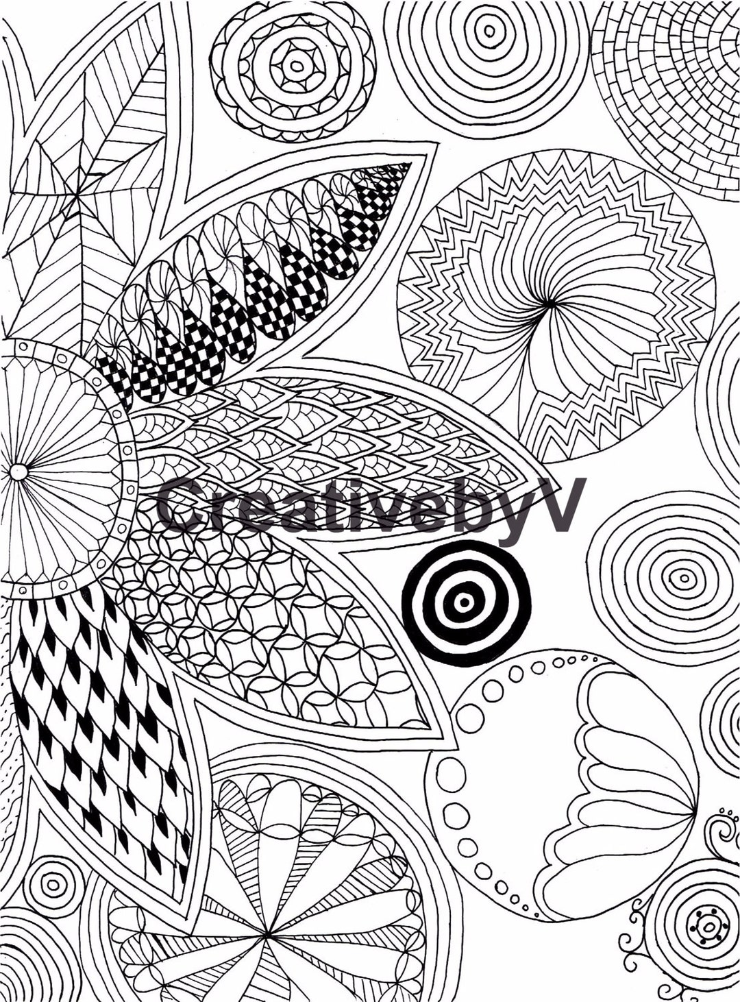 Adult Coloring Book Printable, Printable Adult Coloring Page - Etsy