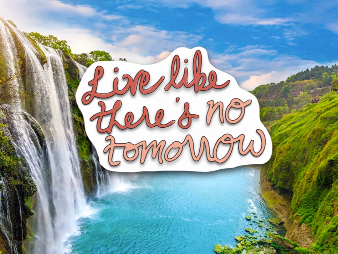 Live Like There is No Tomorrow Sticker, Laptop Decal - Etsy