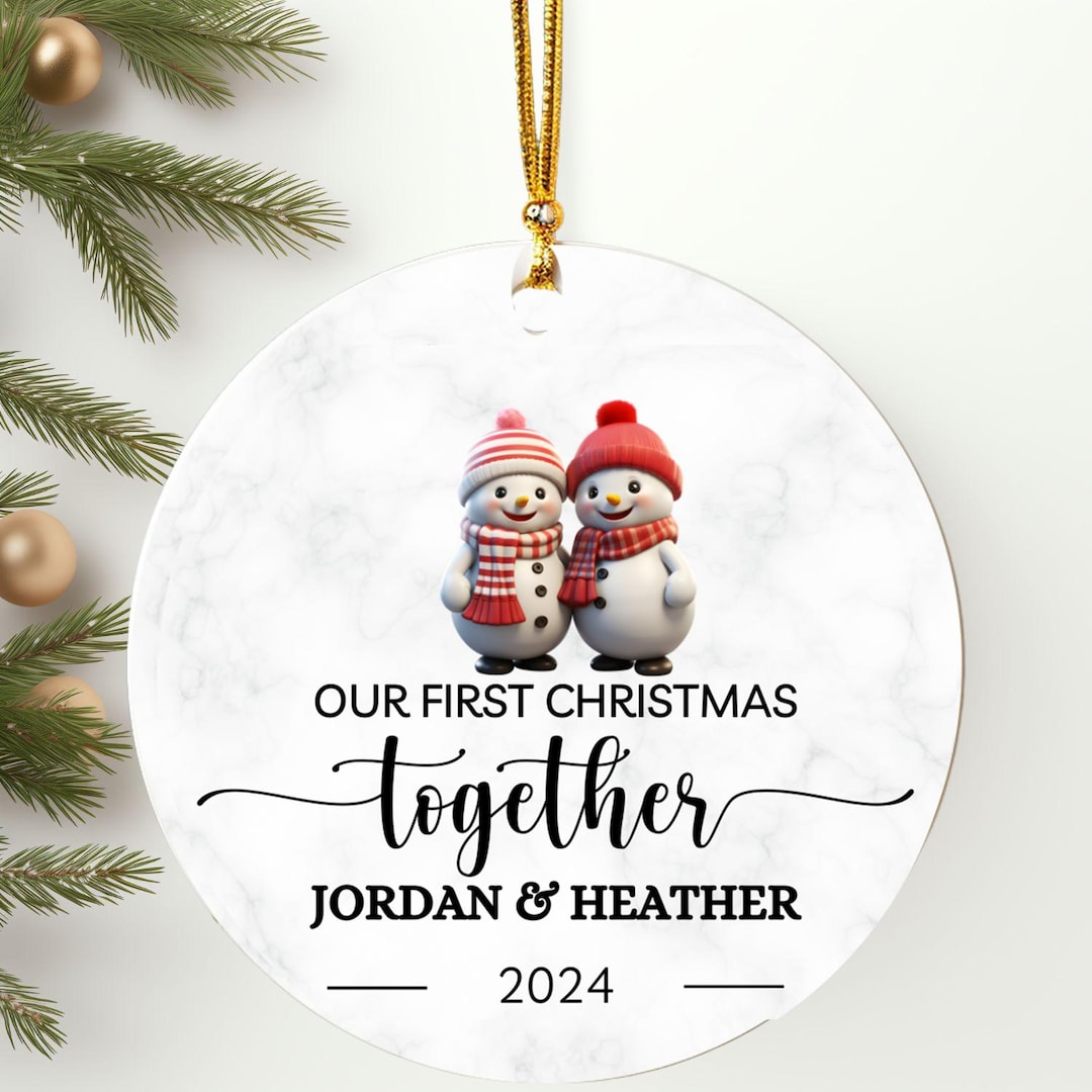 Our First Christmas Personalized Ornament, Ceramic Christmas Ornament ...