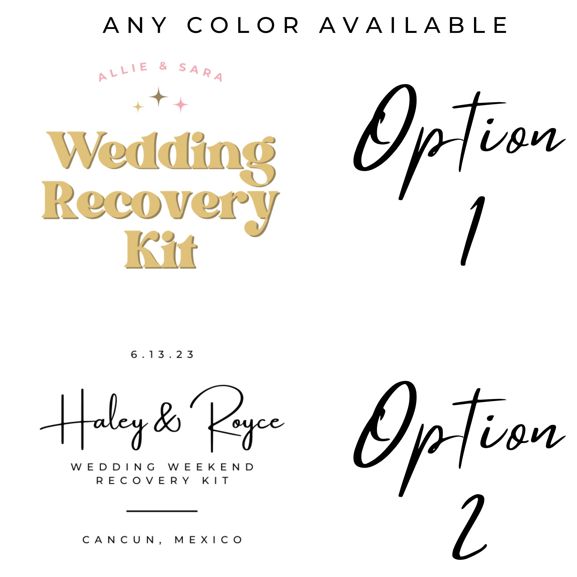 Custom Wedding Recovery Kit Hangover Survival Pouch - Etsy