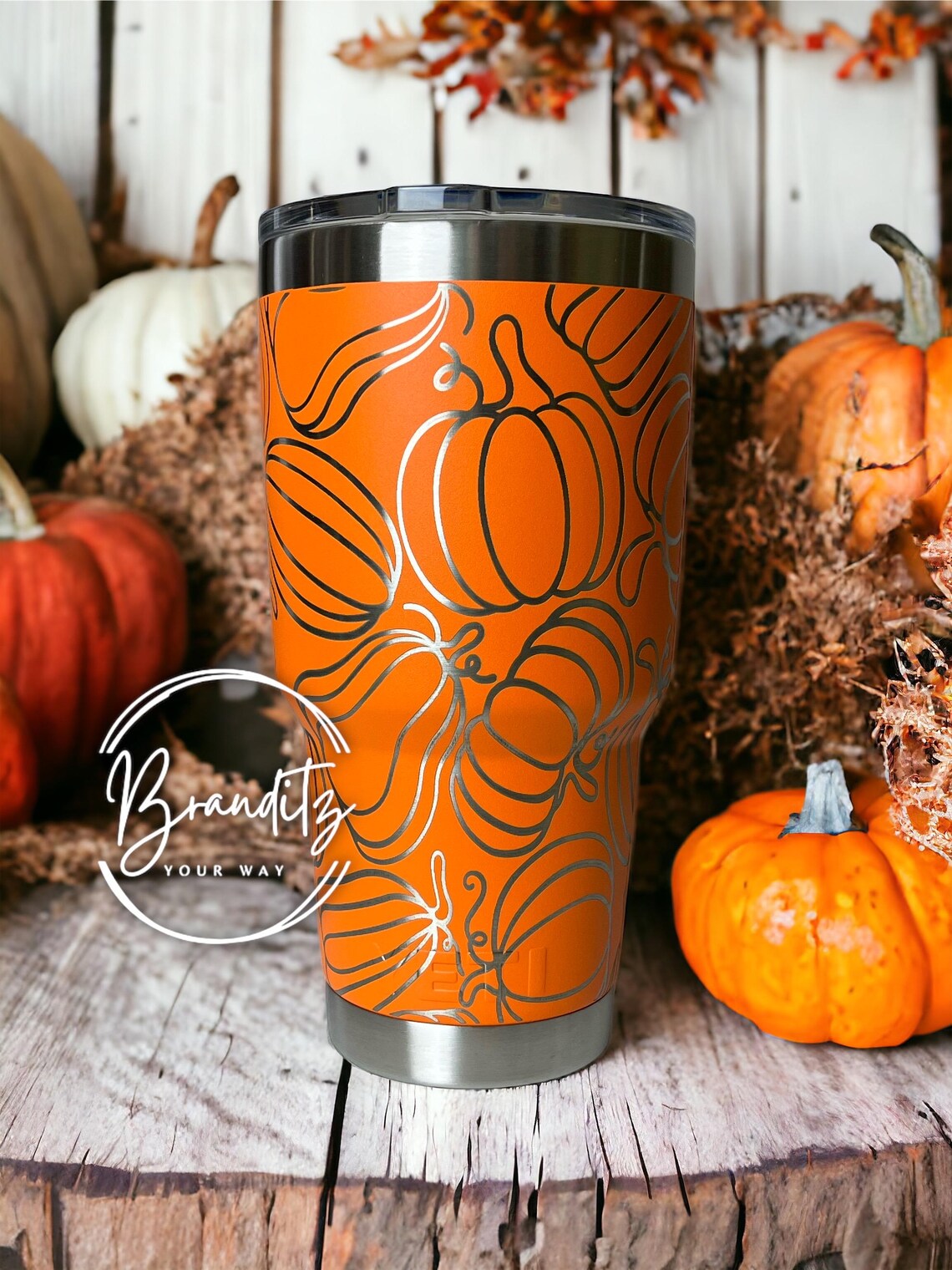 YETI King Crab Orange - Pumpkin Vibes - 20oz and 30oz Customized Fall ...