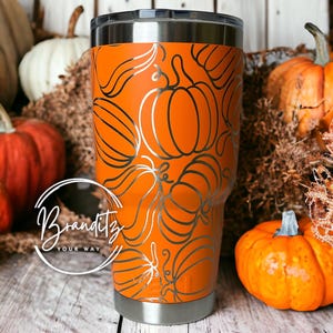 YETI King Crab Orange - Pumpkin Vibes - 20oz and 30oz Customized Fall ...