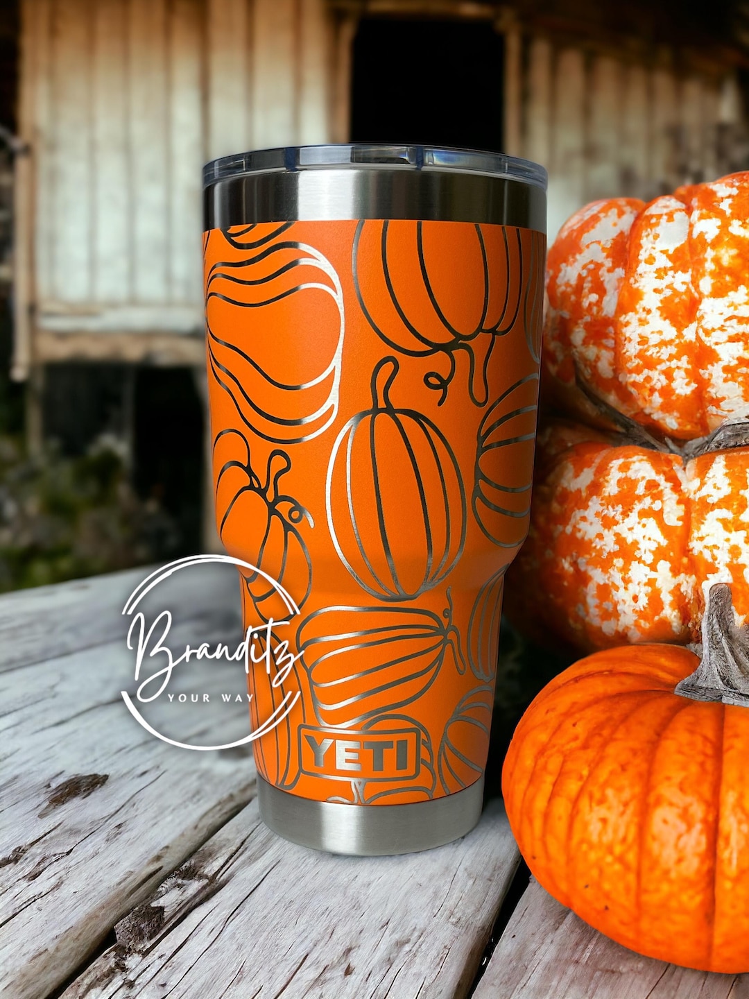 YETI King Crab Orange - Pumpkin Vibes - 20oz and 30oz Customized Fall ...
