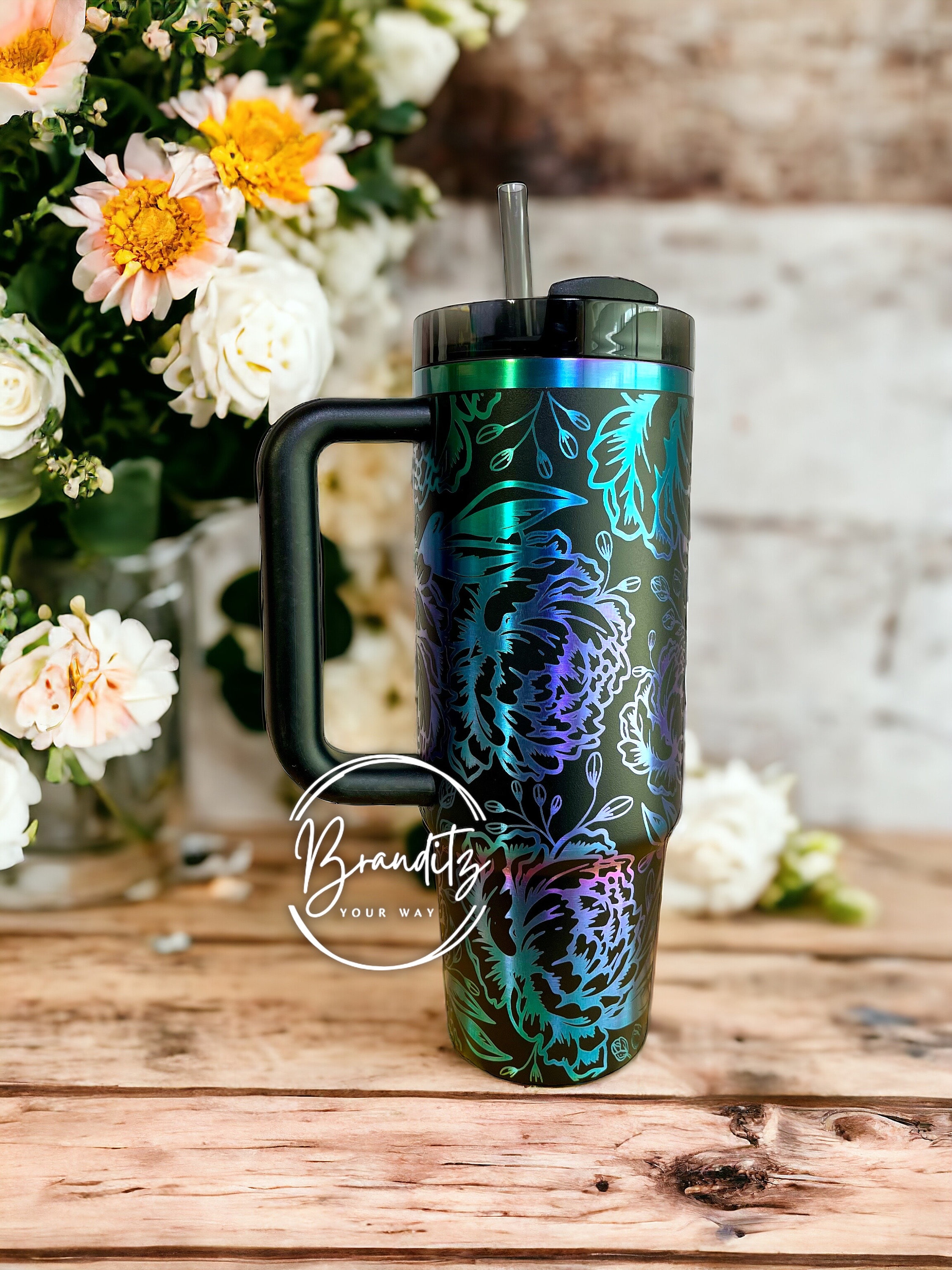 LIMITED EDITION - Stanley Black Chroma - Peony Vibes - Stanley 30oz and ...