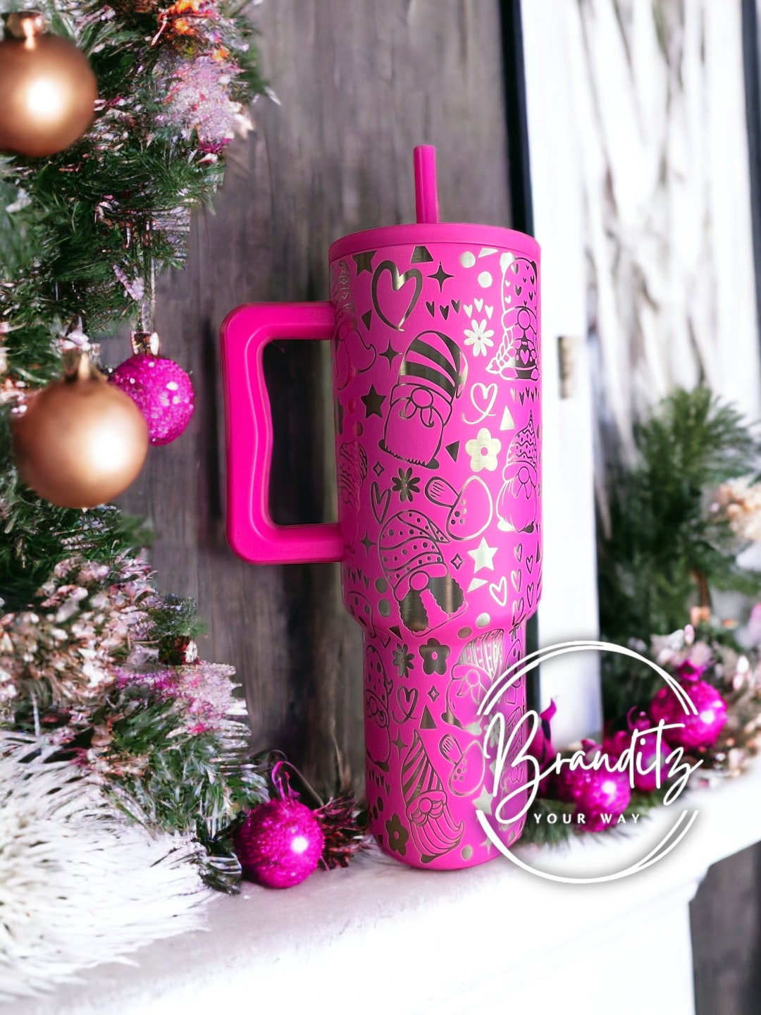 Gnomes - 40oz Simple Modern - Raspberry Vibes - Etsy