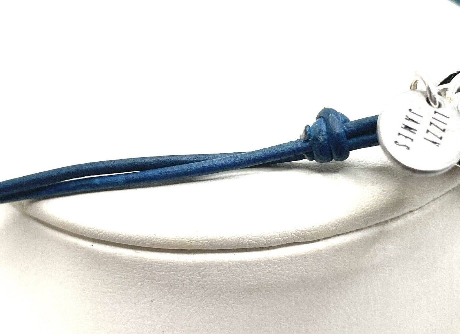 Lizzie James Convertible Necklace Bracelet Teal Leather Silver Wrap ...