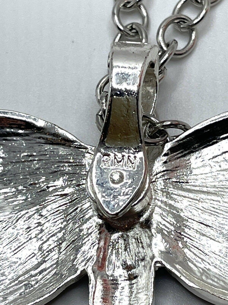 RMN Roman Pop Art Enamel Firefly Pendant Silver Necklace Colorful Large ...