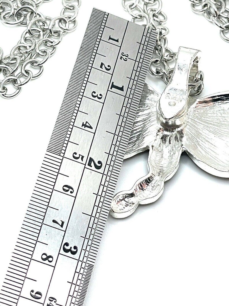 RMN Roman Pop Art Enamel Firefly Pendant Silver Necklace Colorful Large ...