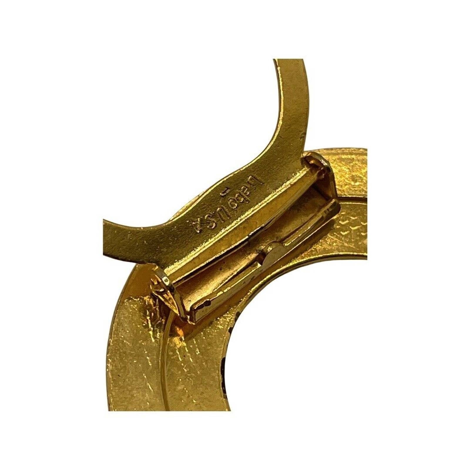 Vintage Lieba USA Snake Texture Scarf Clip Gold Tone Dress Clip Blouse ...