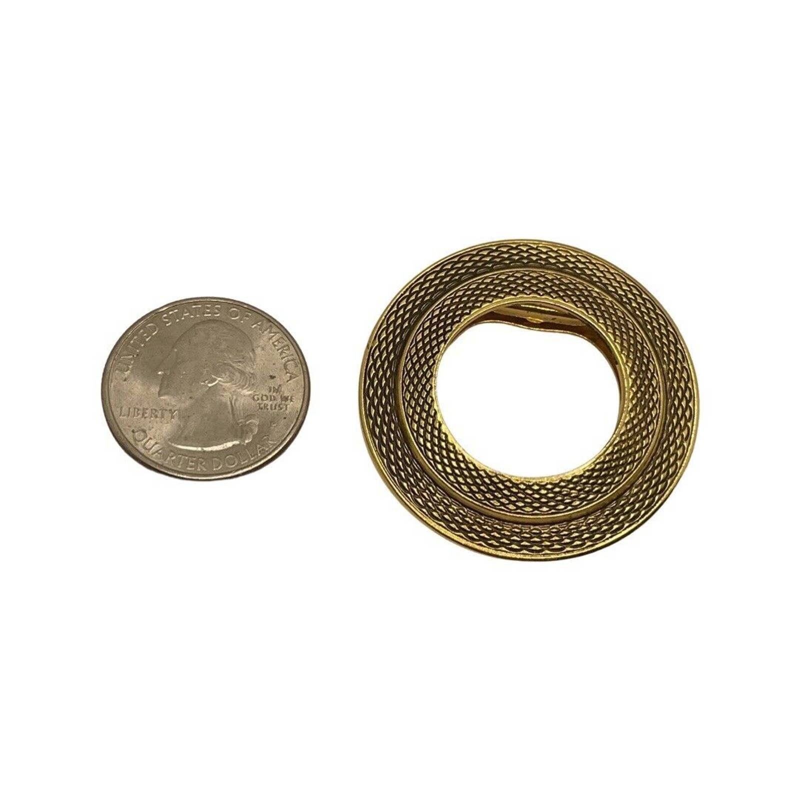 Vintage Lieba USA Snake Texture Scarf Clip Gold Tone Dress Clip Blouse ...