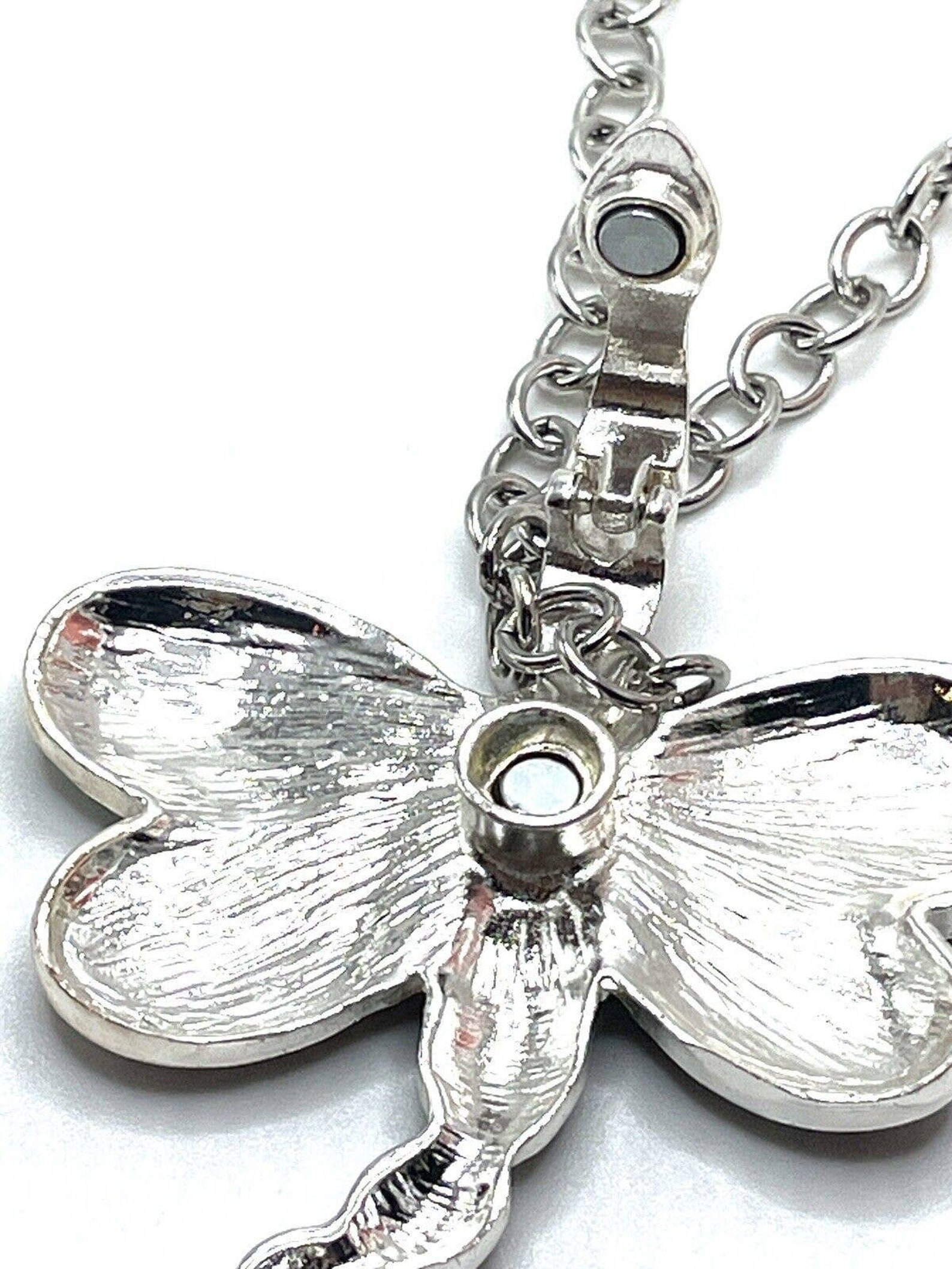 RMN Roman Pop Art Enamel Firefly Pendant Silver Necklace Colorful Large ...