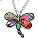 RMN Roman Pop Art Enamel Firefly Pendant Silver Necklace - Etsy