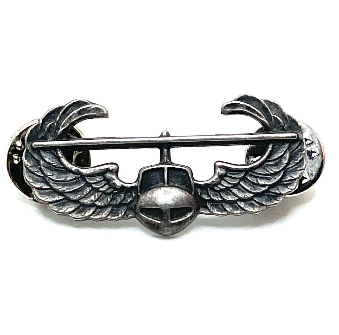 US Army Air Assault Badge Pin Oxidized Silver - Etsy