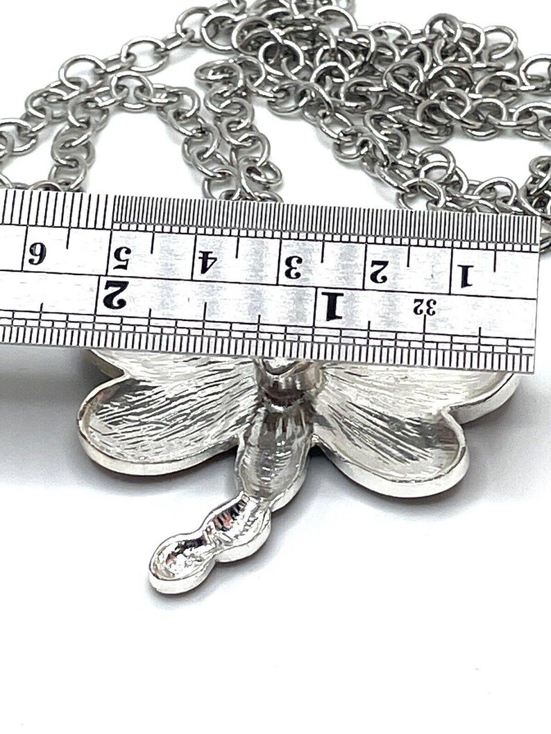 RMN Roman Pop Art Enamel Firefly Pendant Silver Necklace Colorful Large ...