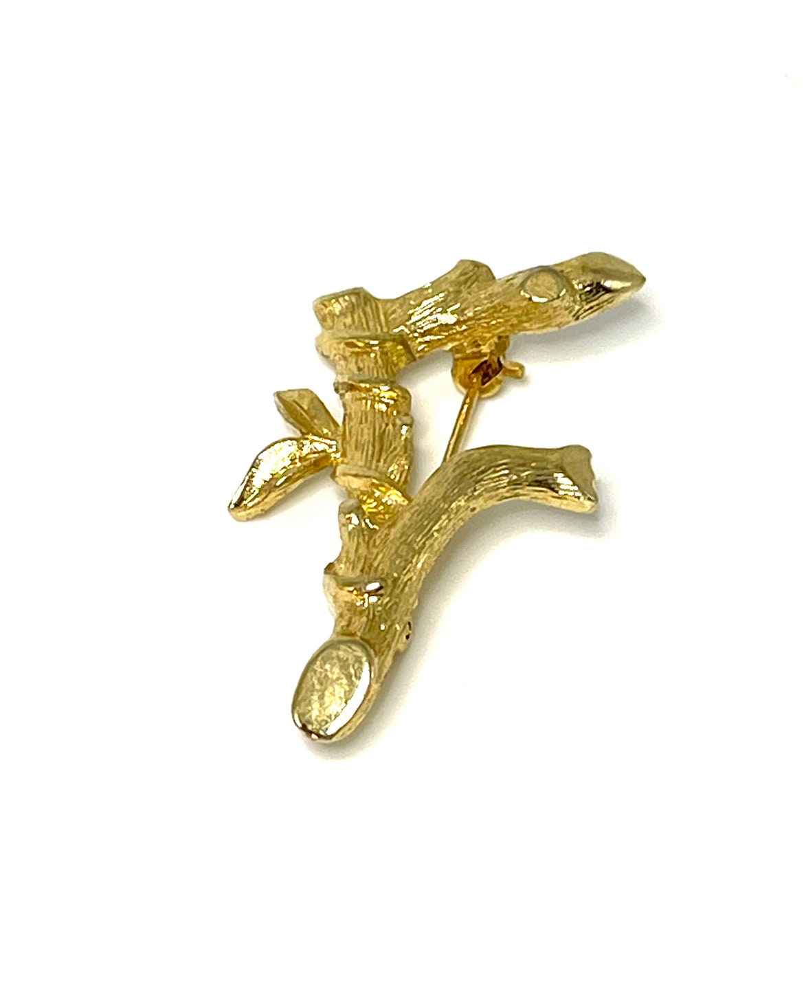 Vintage Signed Sarah Coventry Gold Bamboo Initial F Letter Brooch - Etsy