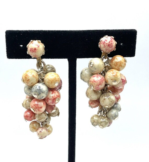 Vintage 1940s Hong Kong Cluster Cascade Marbled Color… - Gem