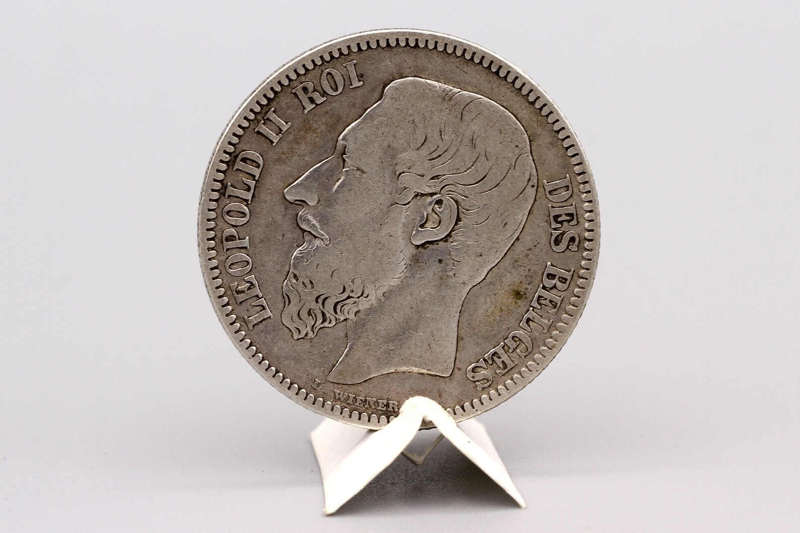 Antique 1867 King Leopold II of Belgium 2 Franc Silver Coin - Etsy