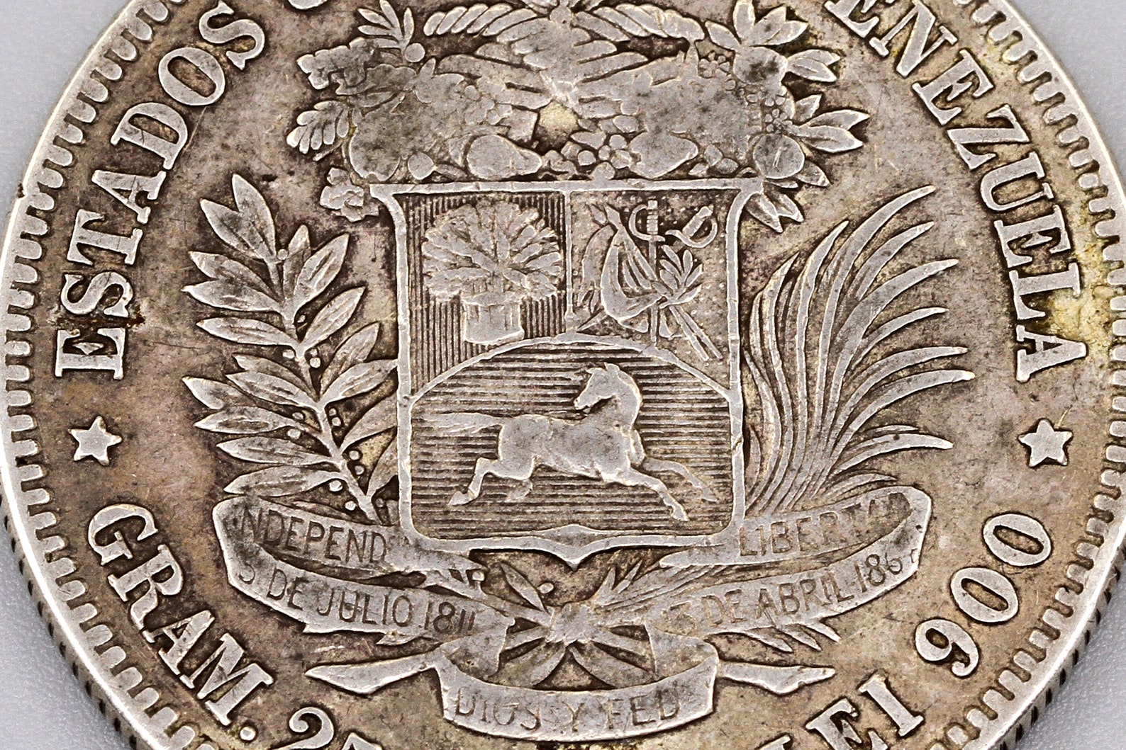 Estados Unidos de Venezuela 1926 Lei 900 Gram 25 Moneda 5 | Etsy