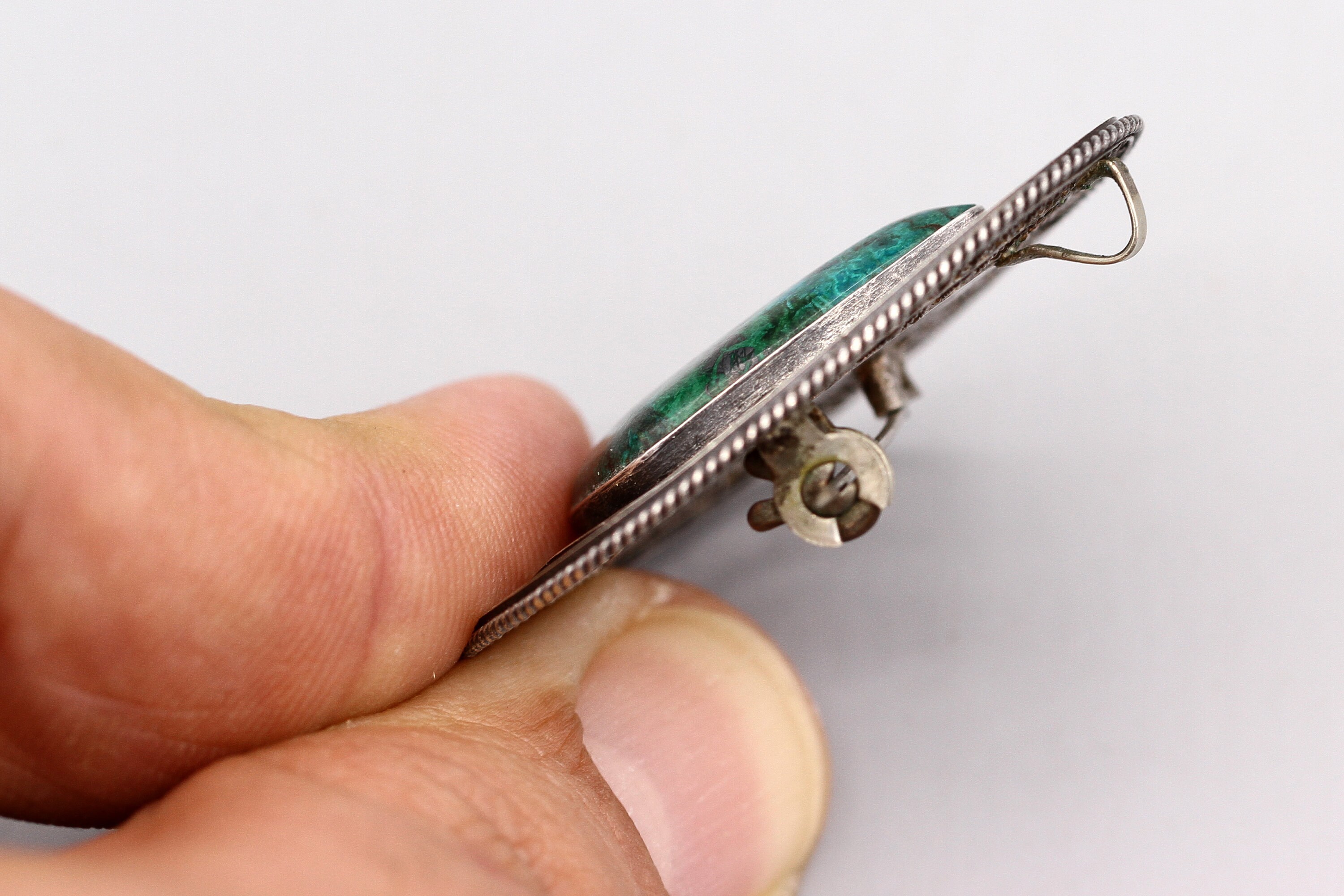 Vintage 1950s Israel Brooch Pin Green and Blue Eilat - Etsy