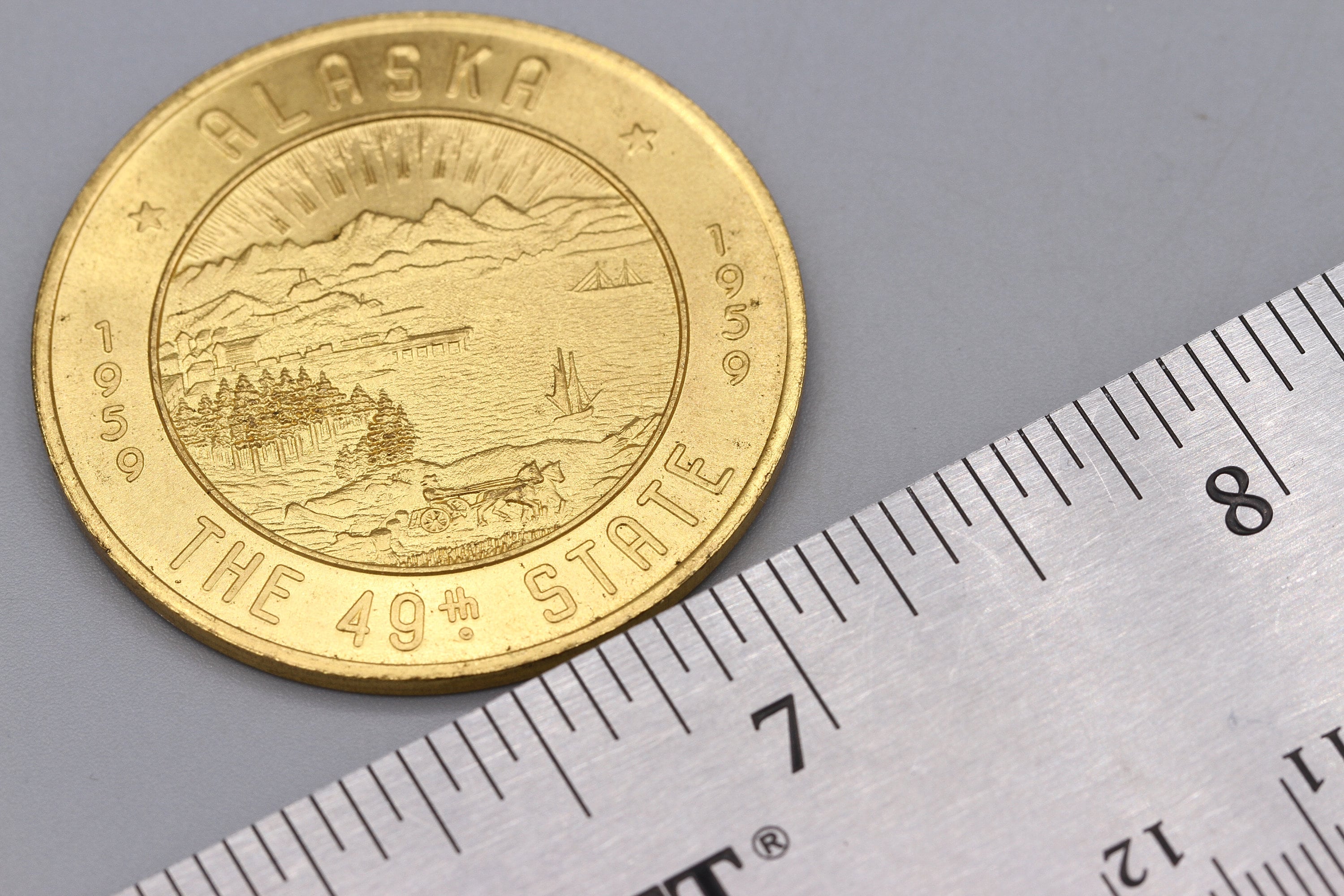 Vintage Commemorative Issue Alaska 49th State, Fairbanks the Golden ...