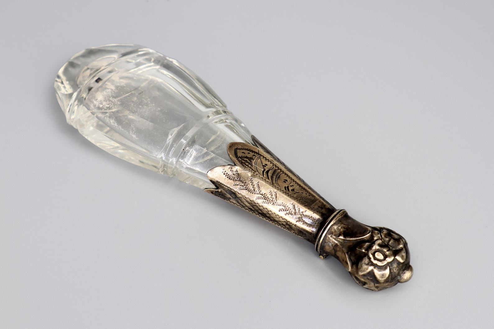 Antique 18th Century Cut Crystal and Silver Perfume Bottle. - Etsy
