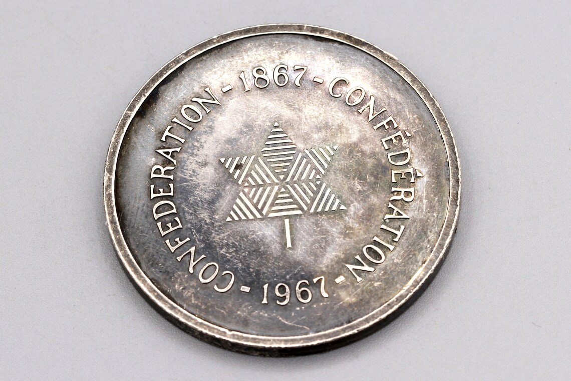 1967 Medallion Coin, Centennial of Canadian Confederation Token ...