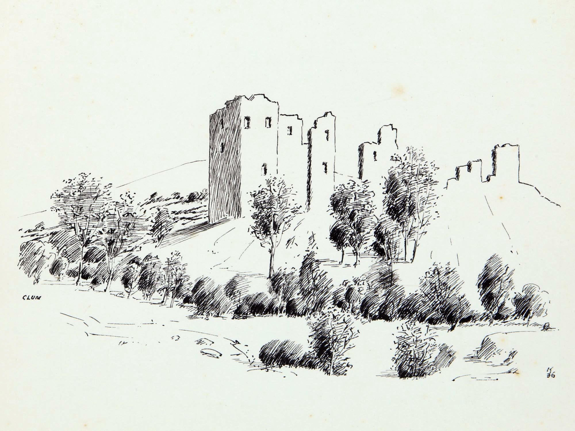 Drawing & Illustration Pen & Ink Art & Collectibles British Wales Lake ...