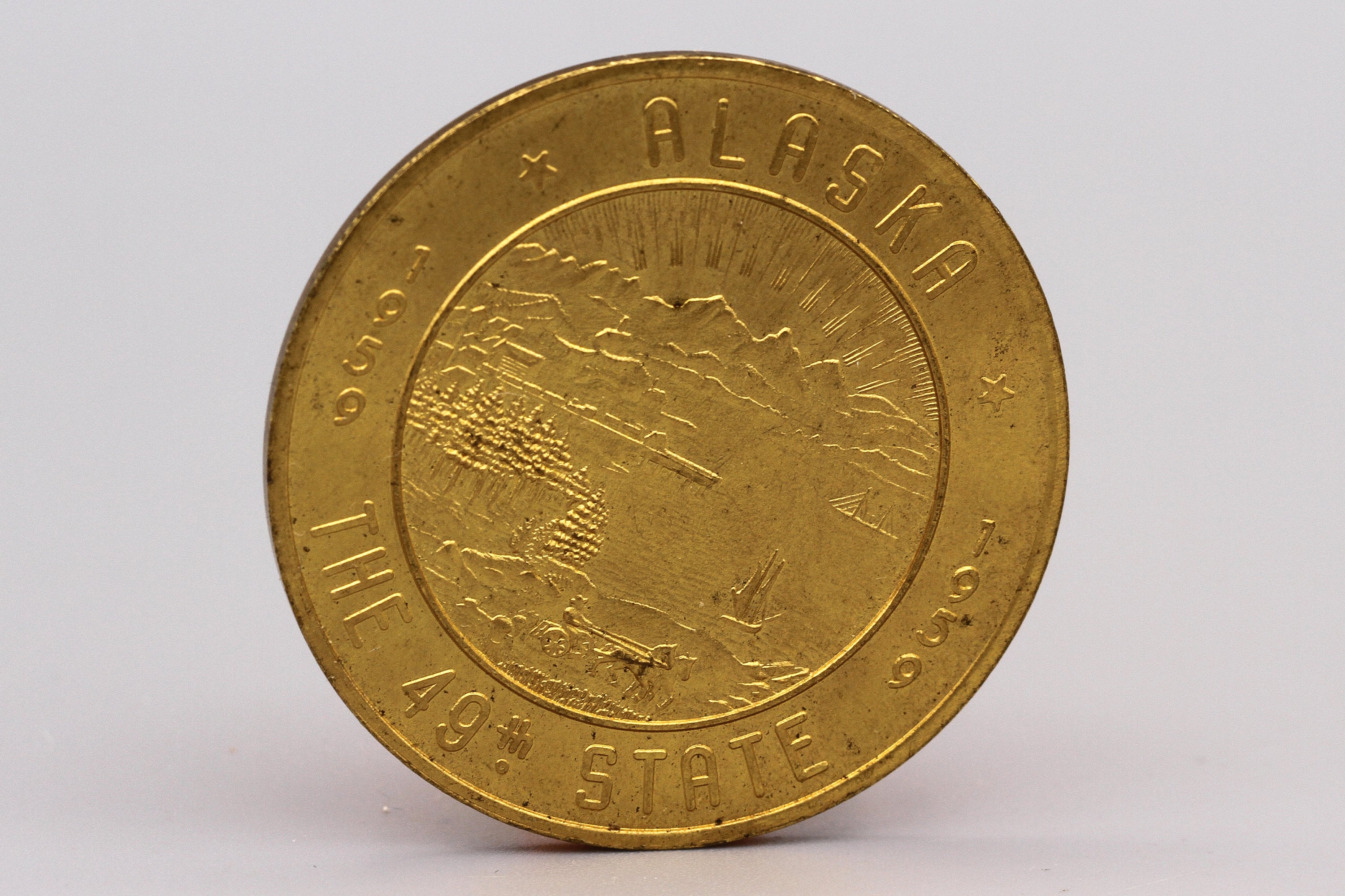 Vintage Commemorative Issue Alaska 49th State, Fairbanks the Golden ...