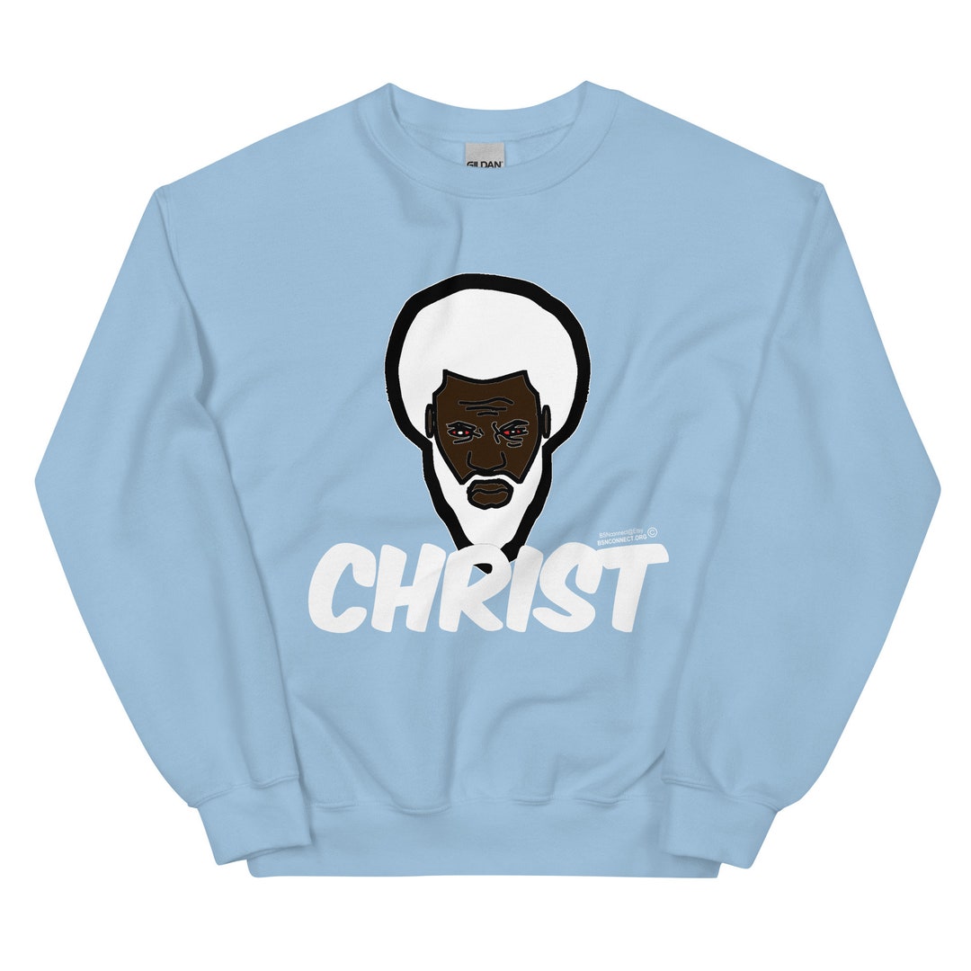 Jesus Christ Black Jesus Christ Yeshua Long Sleeve Sweater Yahshua ...
