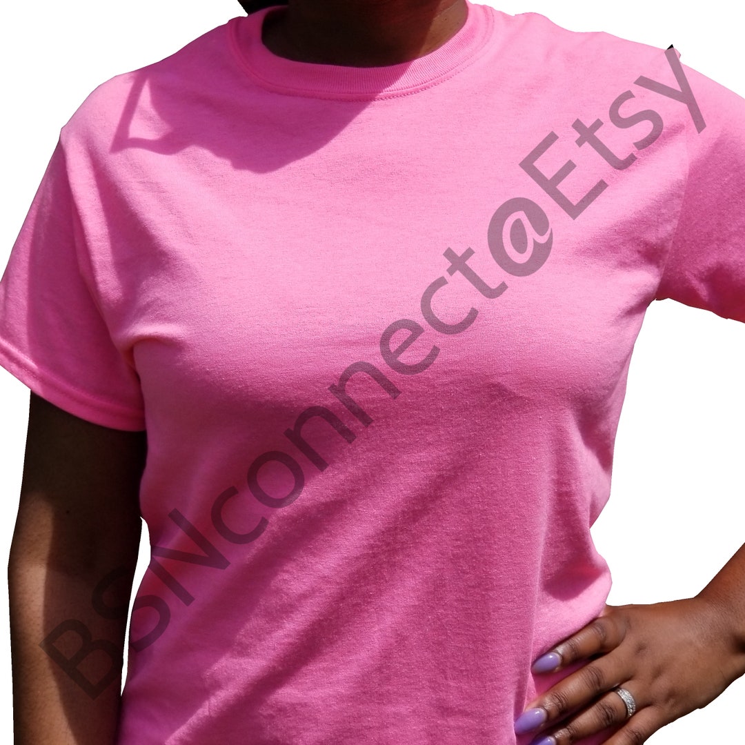 T Shirt Mockup Blank Pink T Shirt Blanks Black Model Female - Etsy