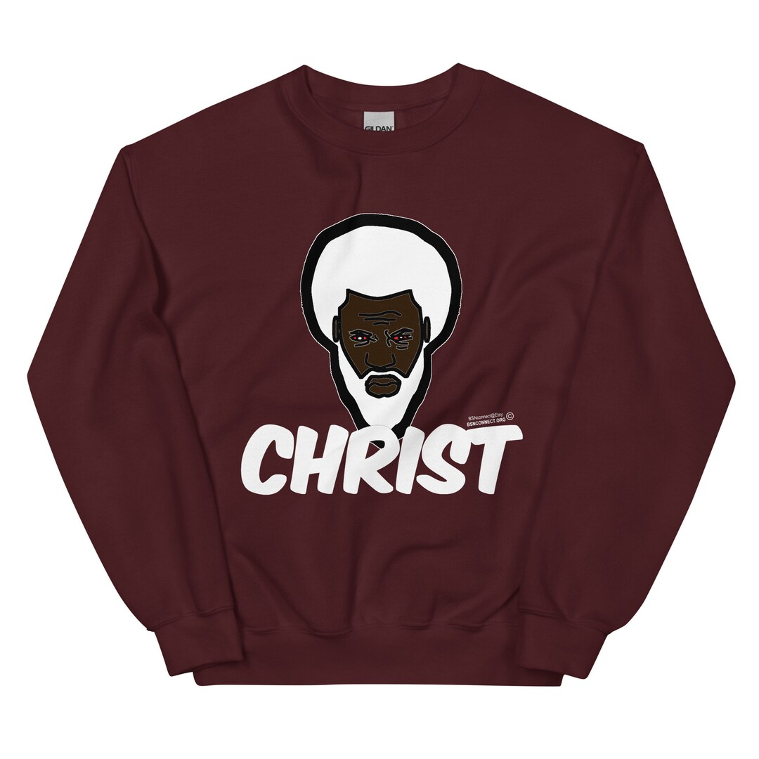 Jesus Christ Black Jesus Christ Yeshua Long Sleeve Sweater - Etsy