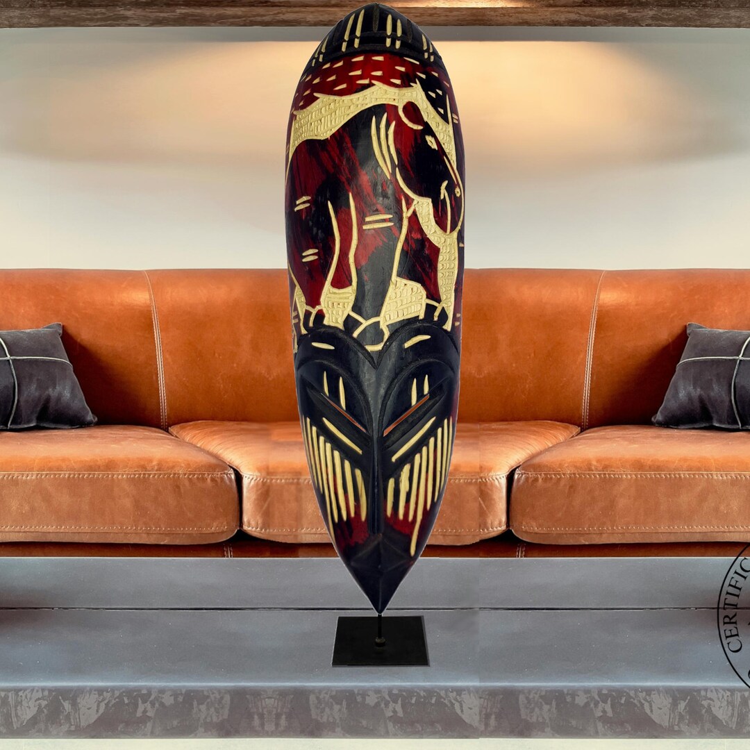 Large African Mask Wall Decor Mask Wooden Hand Carved Display Mask Home ...