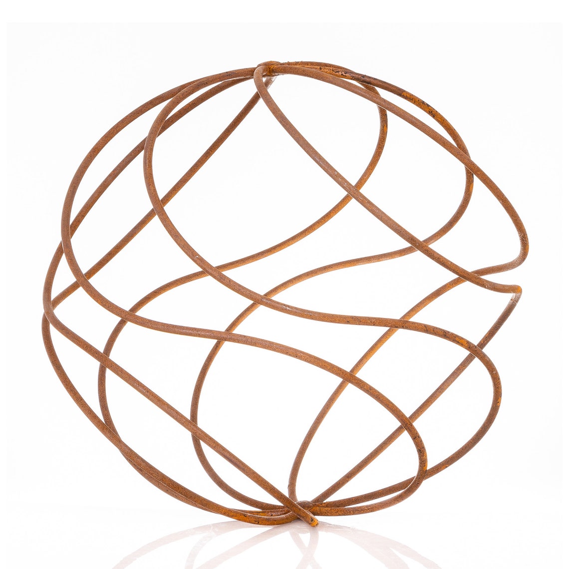 Rusty Metal Garden Spiral Ball. Hand Made Sphere Garden - Etsy