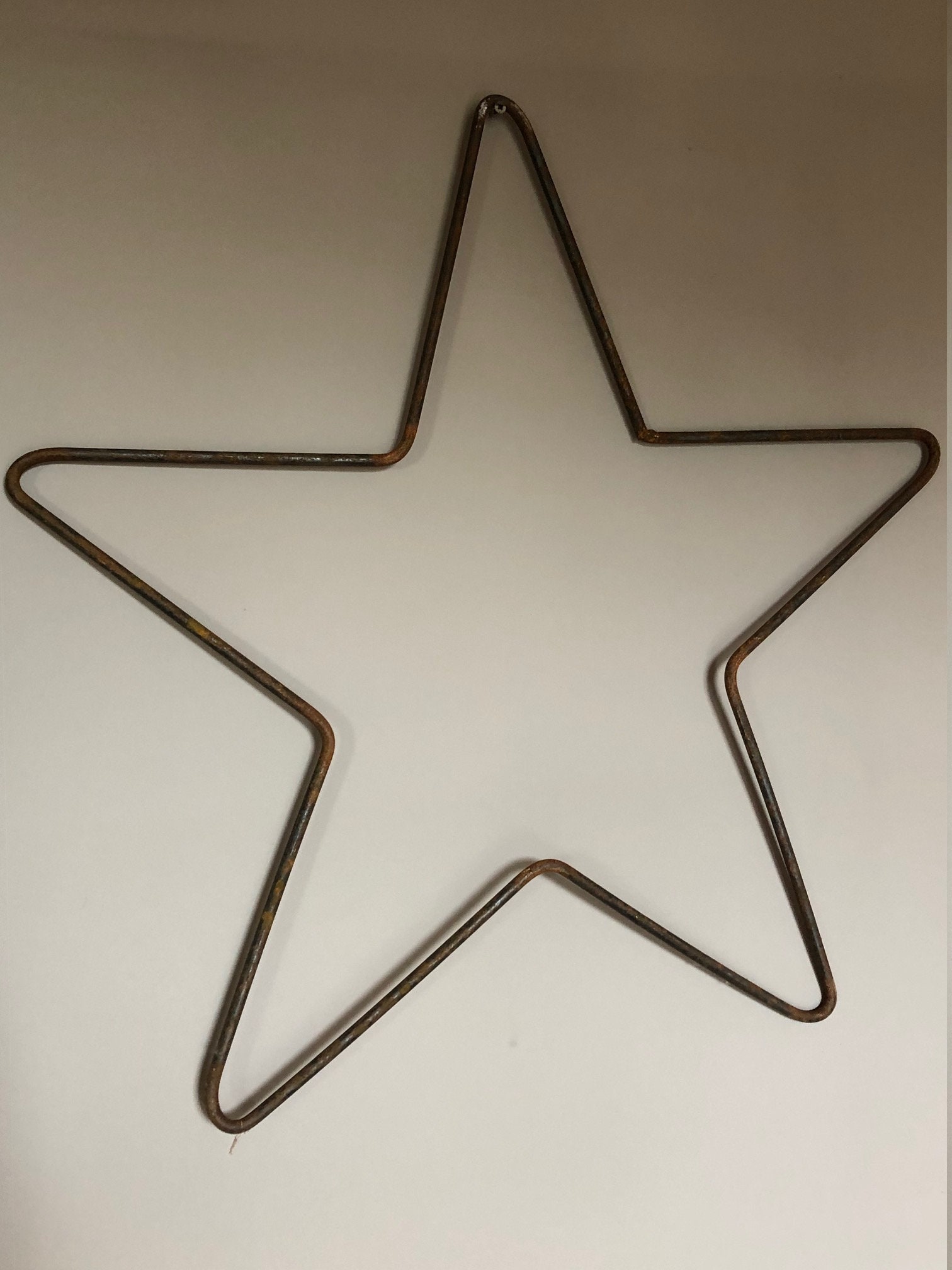 Large 65cm Rustic Metal Star - Garden / Home Rustic Patina Star - Metal ...