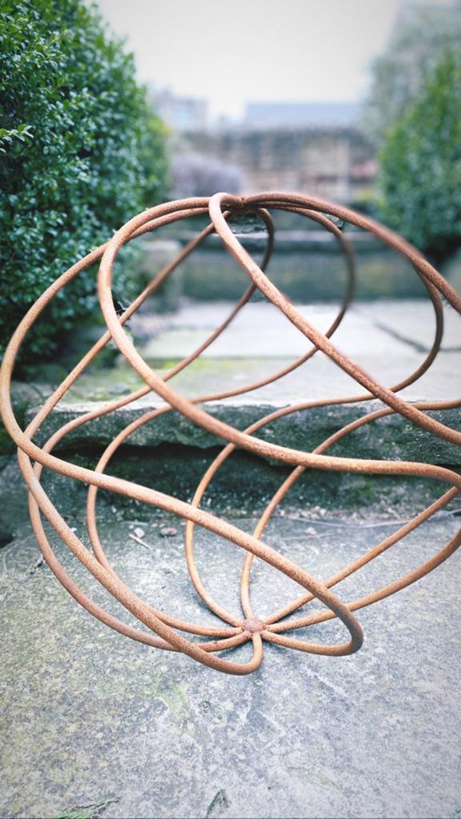 Rusty Metal Garden Spiral Ball. Hand Made Sphere Garden - Etsy