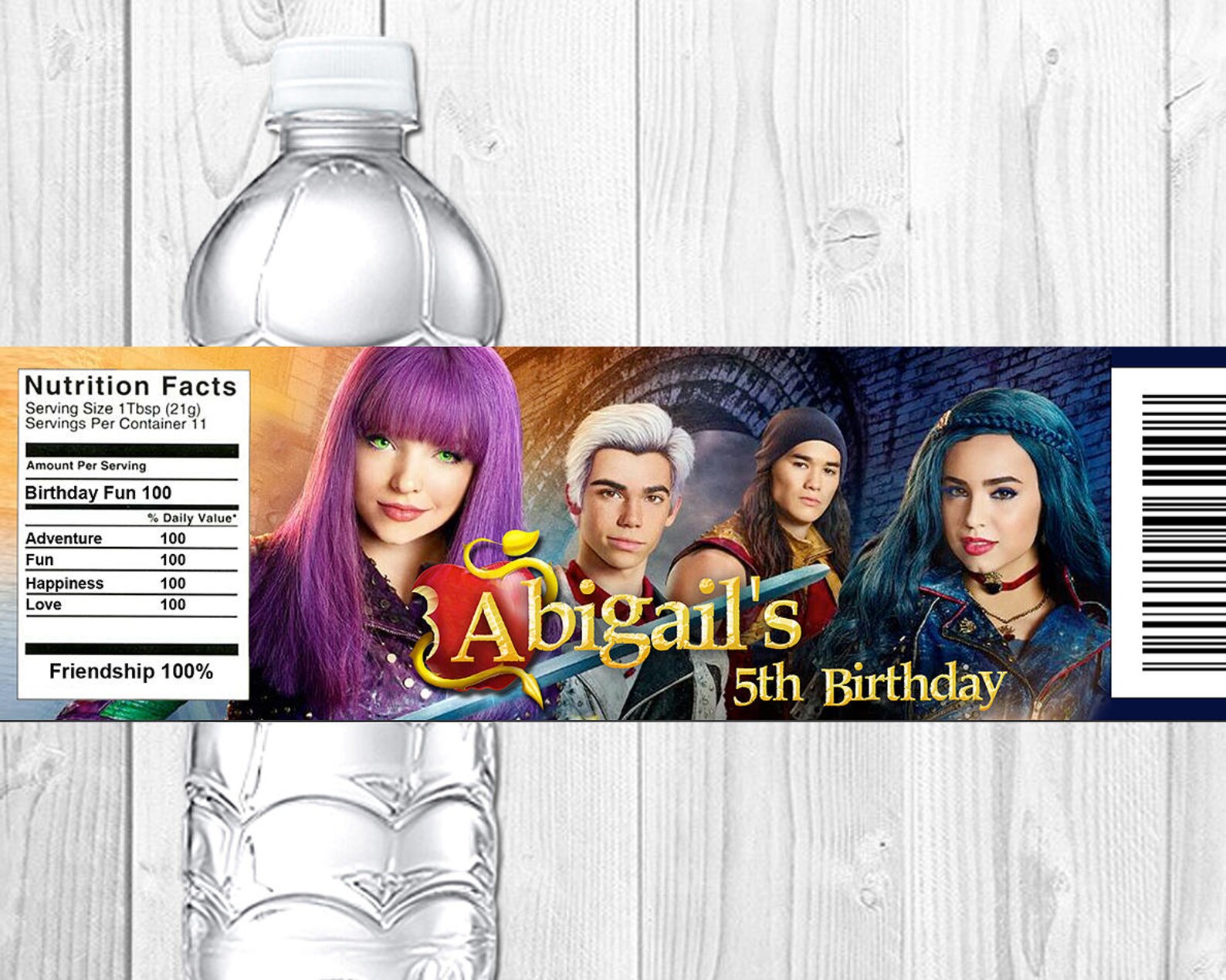 Descendants Water Label Descendants Bottle Label Descendants - Etsy