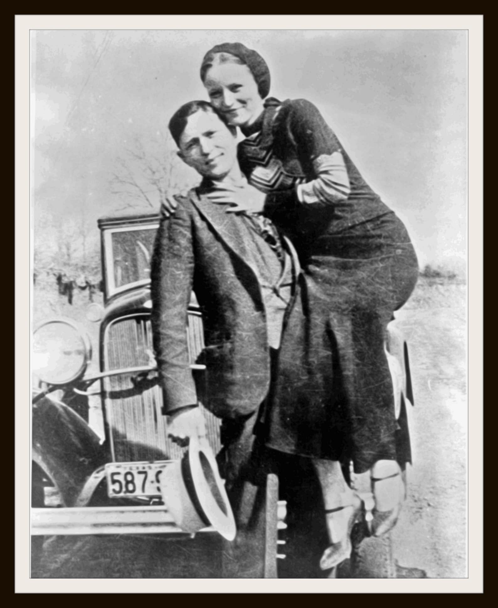 Vintage Historic Gangsters Bonnie and Clyde Photo, Reproduction Photo ...