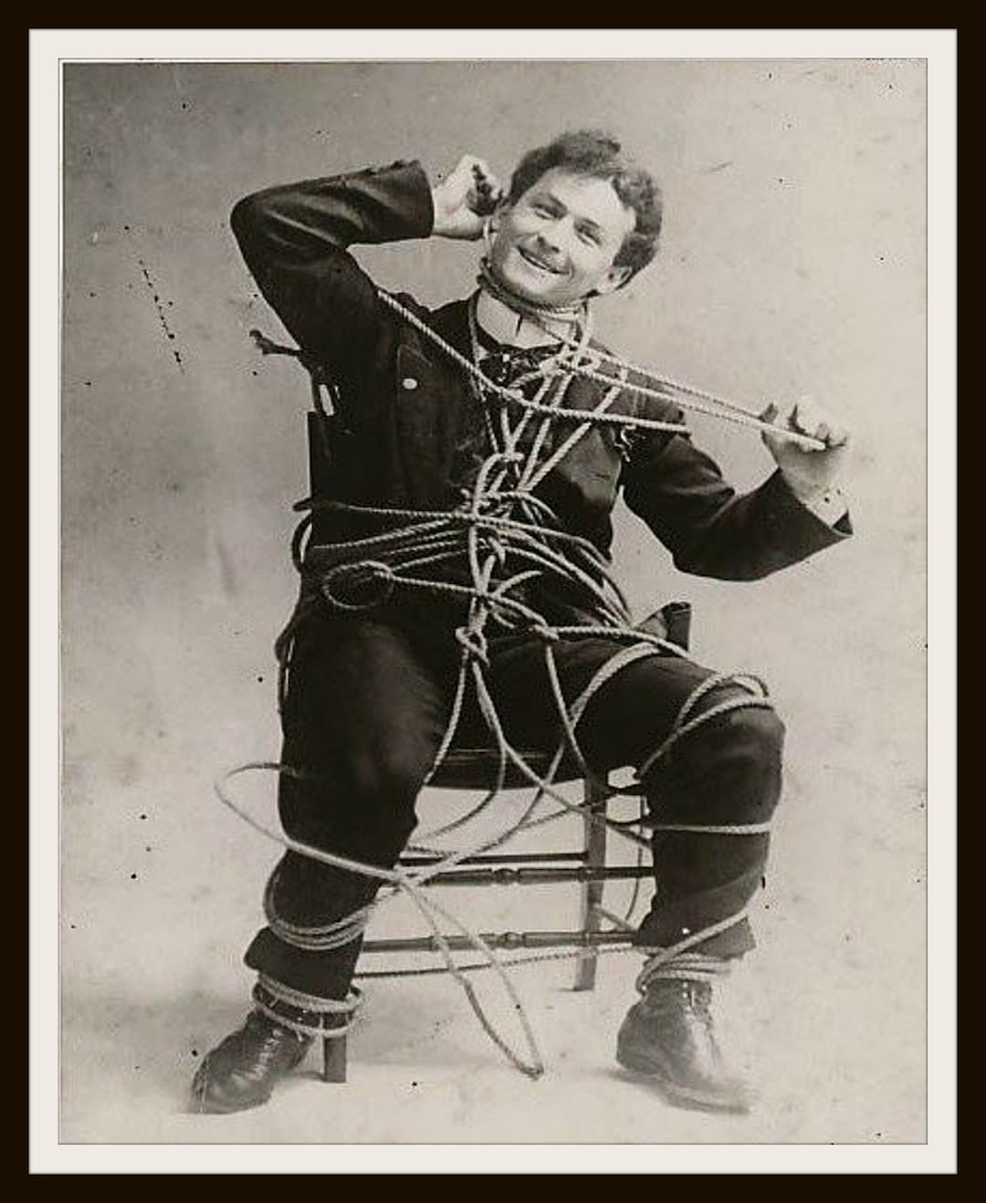 Vintage Historic Reproduction Photo Harry Houdini Stunt Man Unframed - Etsy