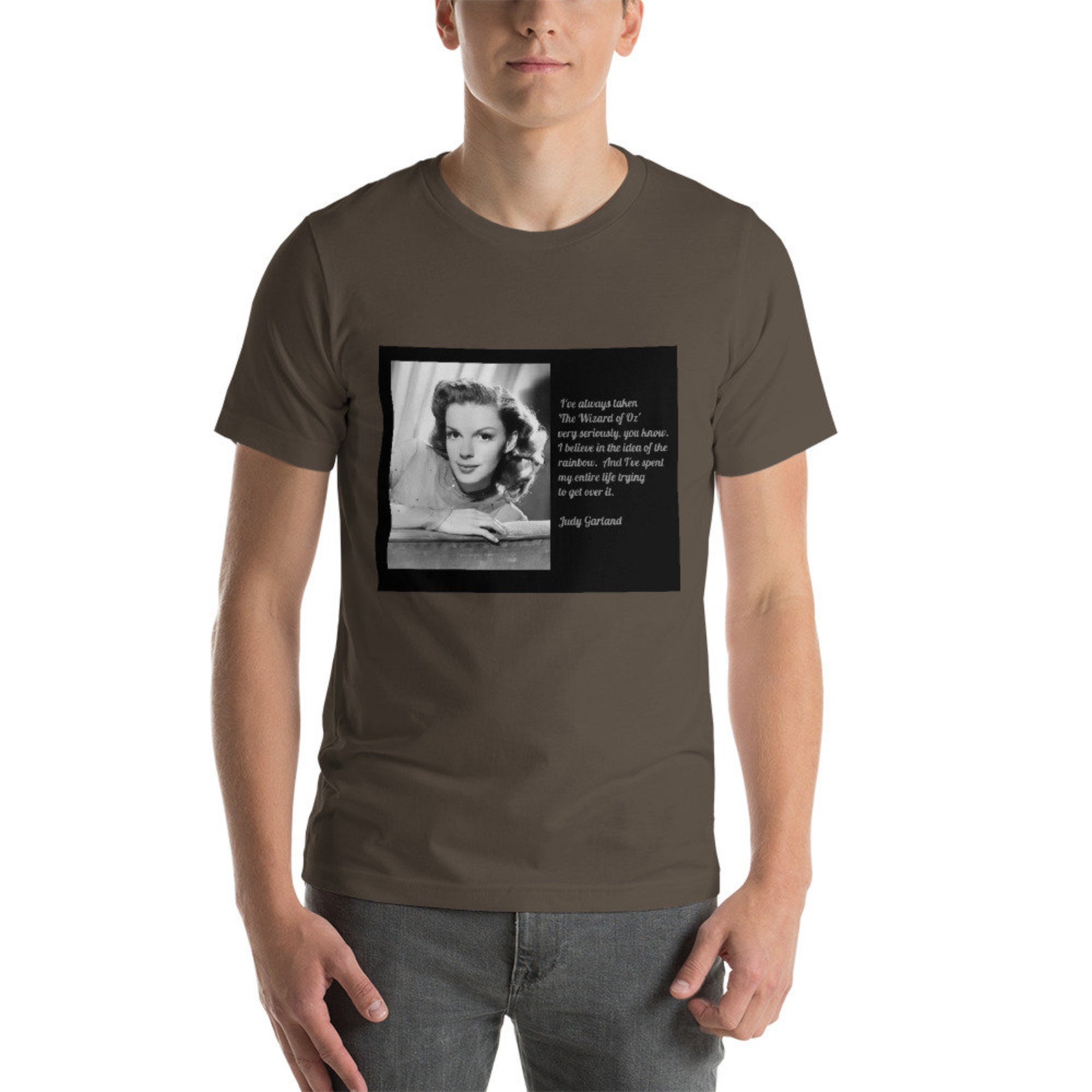 Judy Garland Vintage Photo and Quote Short-sleeve Unisex T-shirt ...