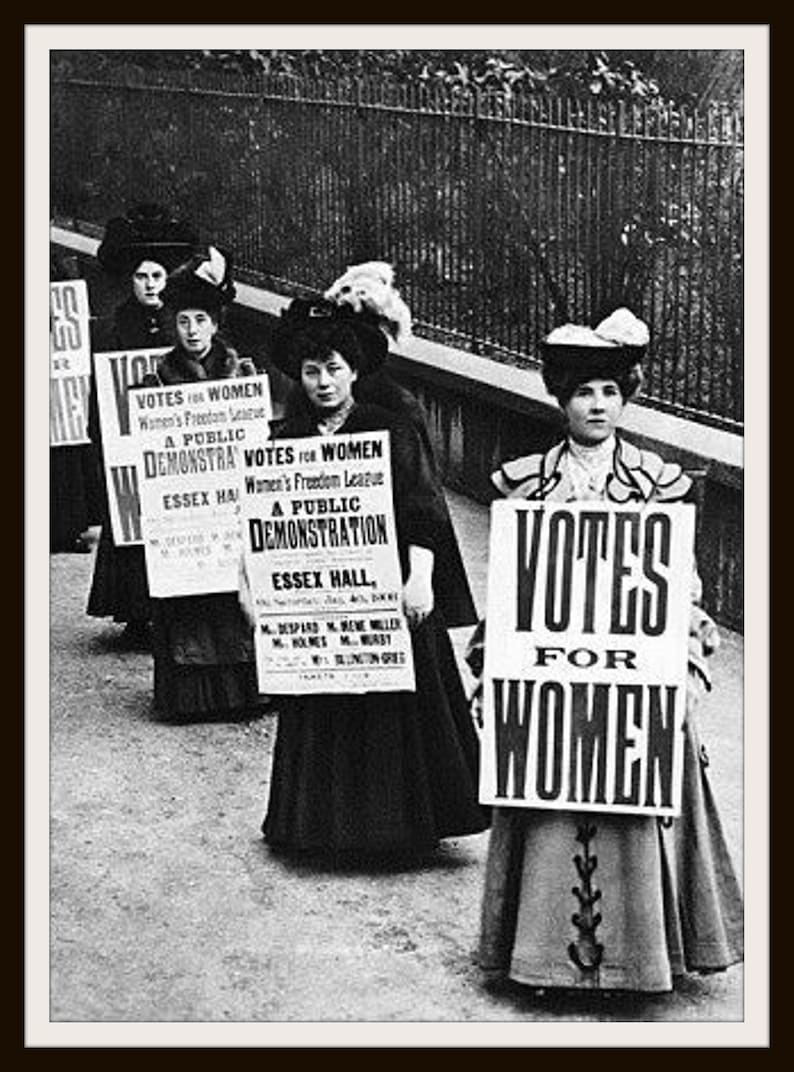 Vintage Historic Reproduction Photo Suffragettes Unframed Vintage ...