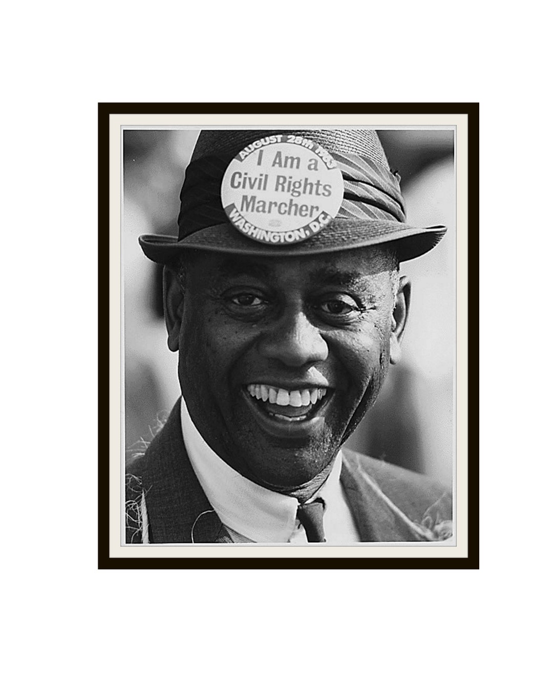 Vintage Historic Reproduction Photo Civil Rights Marcher Washington DC ...