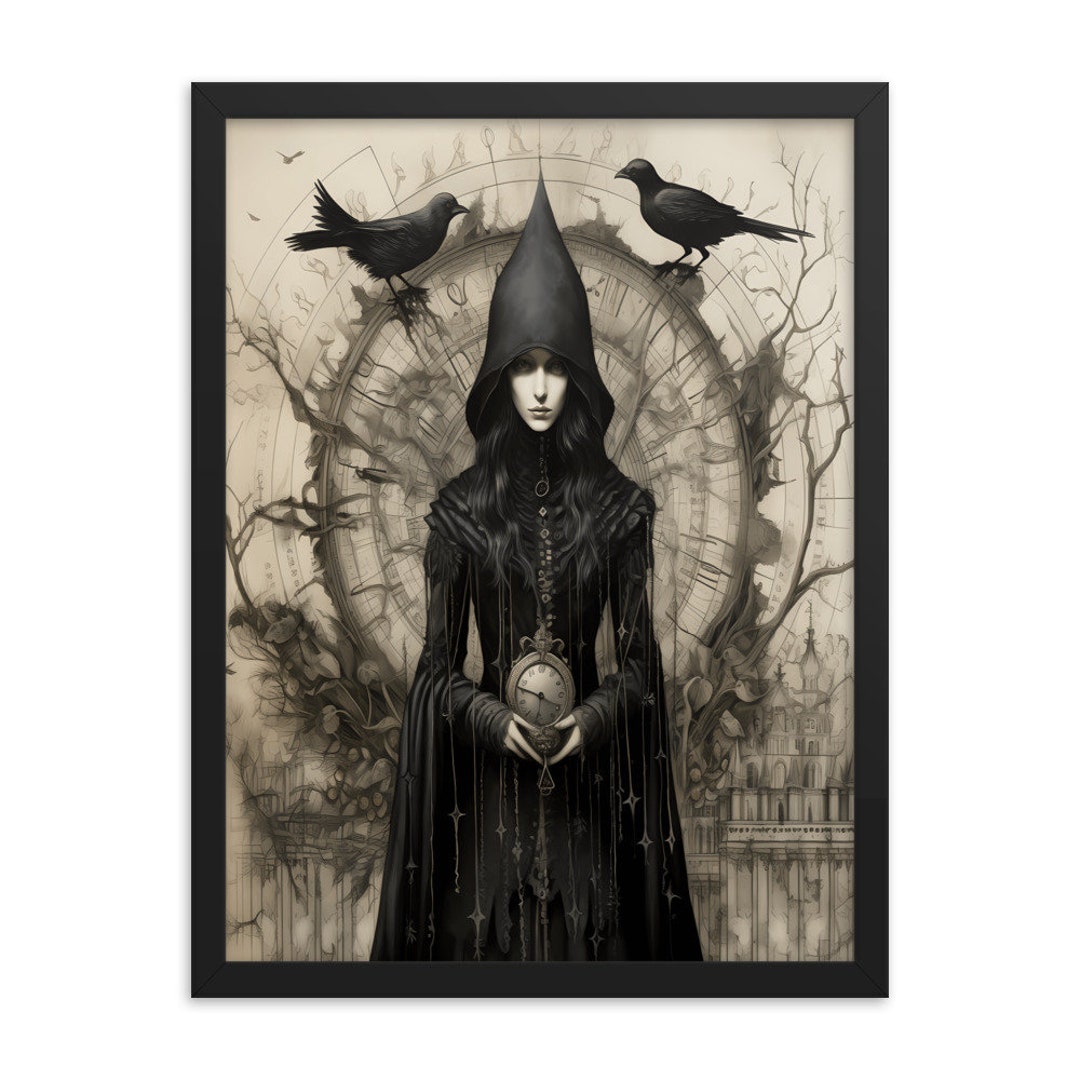 Ravens' Haunt: Eerie Gothic Aviary Art Framed Poster - Etsy