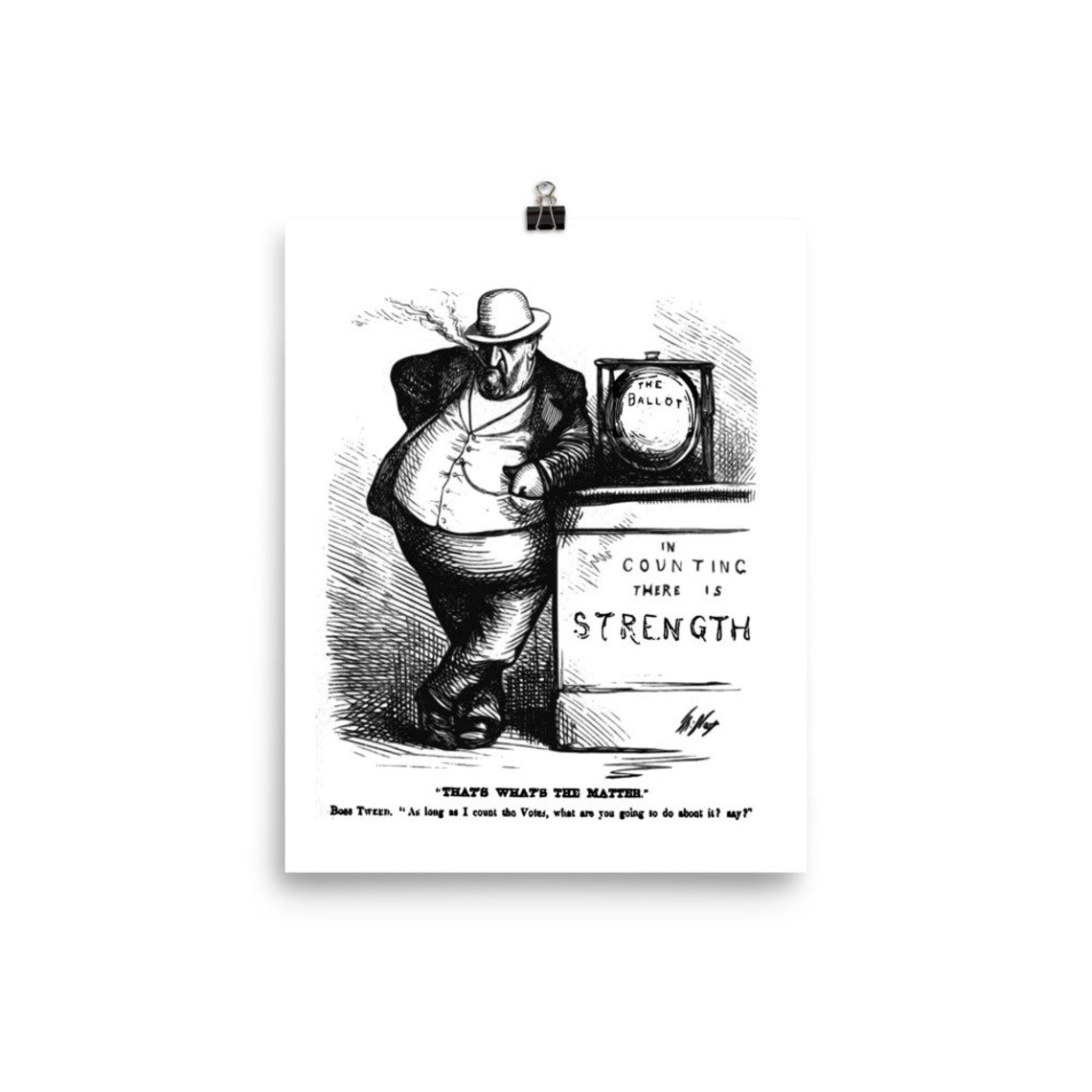 Vintage Boss Tweed Political Poster Political Satire Poster - Etsy