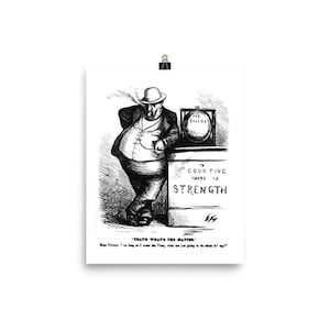 Vintage Boss Tweed Political Poster, Political Satire Poster, "as Long ...