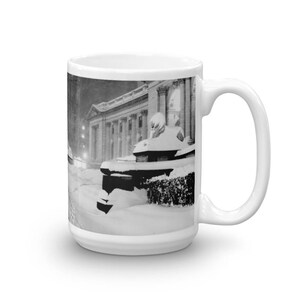 New York Public Library in Winter Mug, Historic Photo Mug, NYC ...