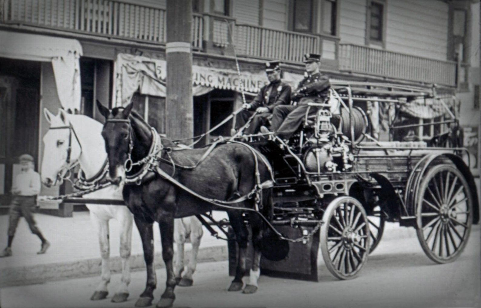 Vintage Historic Reproduction Photo Horse Drawn Fire Truck Unframed - Etsy