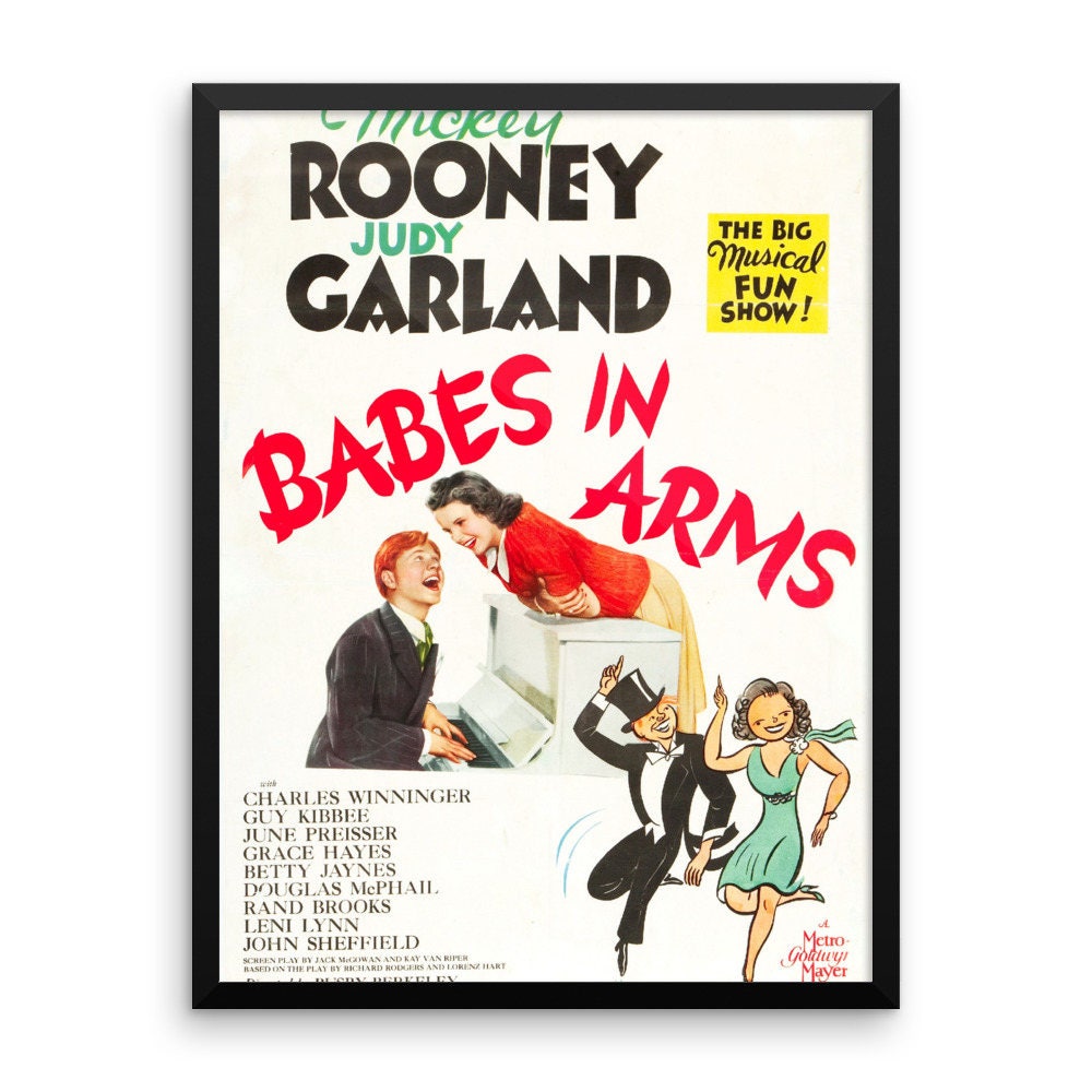 Vintage Movie Poster "babes in Arms" Framed Poster - Etsy