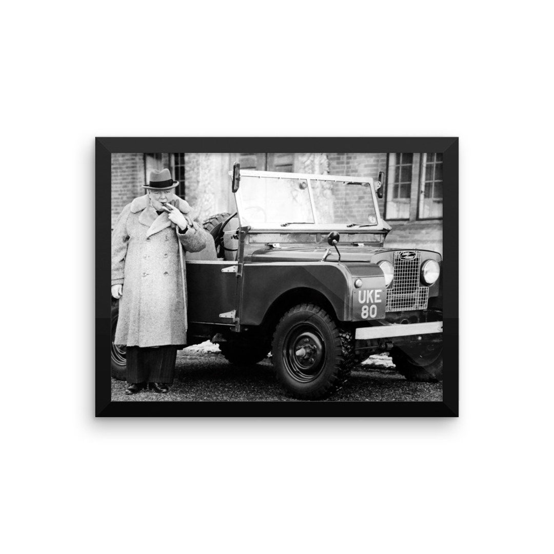 Vintage Photo Winston Churchill Framed Poster, Framed Art Photo Poster ...