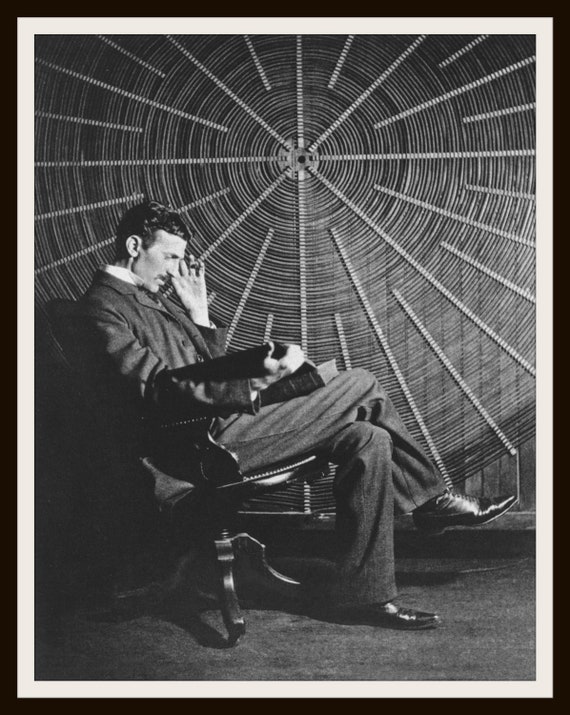 Vintage Historic Nikola Tesla Thinking Photo Reproduction - Etsy
