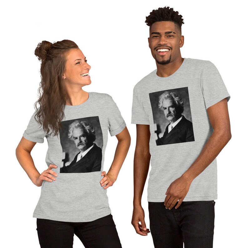 Mark Twain Portrait T-shirt Short-sleeve Unisex T-shirt - Etsy